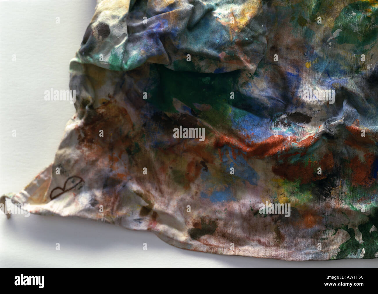 Rag covered in paint, close-up Stock Photo - Alamy