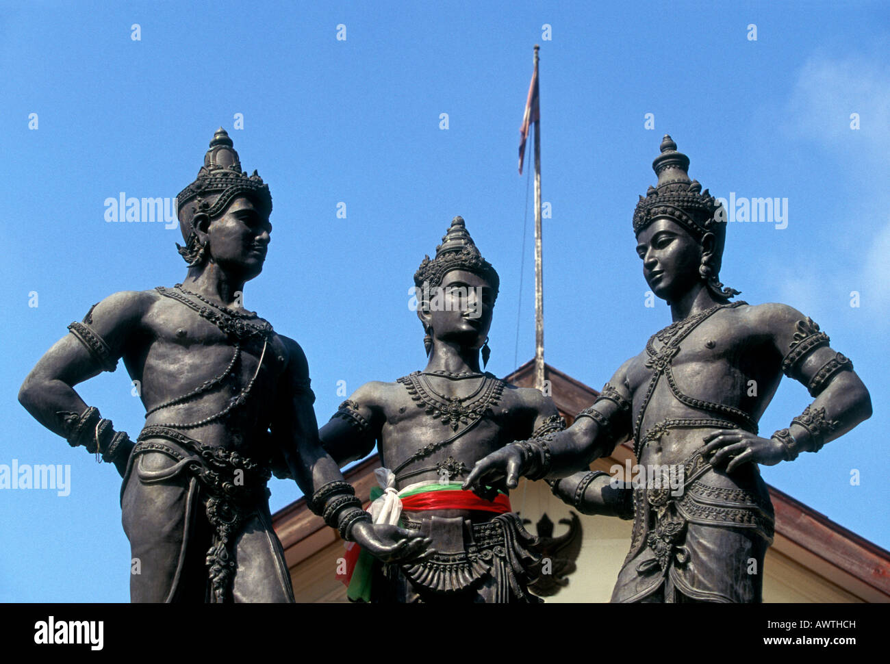 Three Kings Monument, Chiang Mai, Chiang Mai Province, Thailand ...