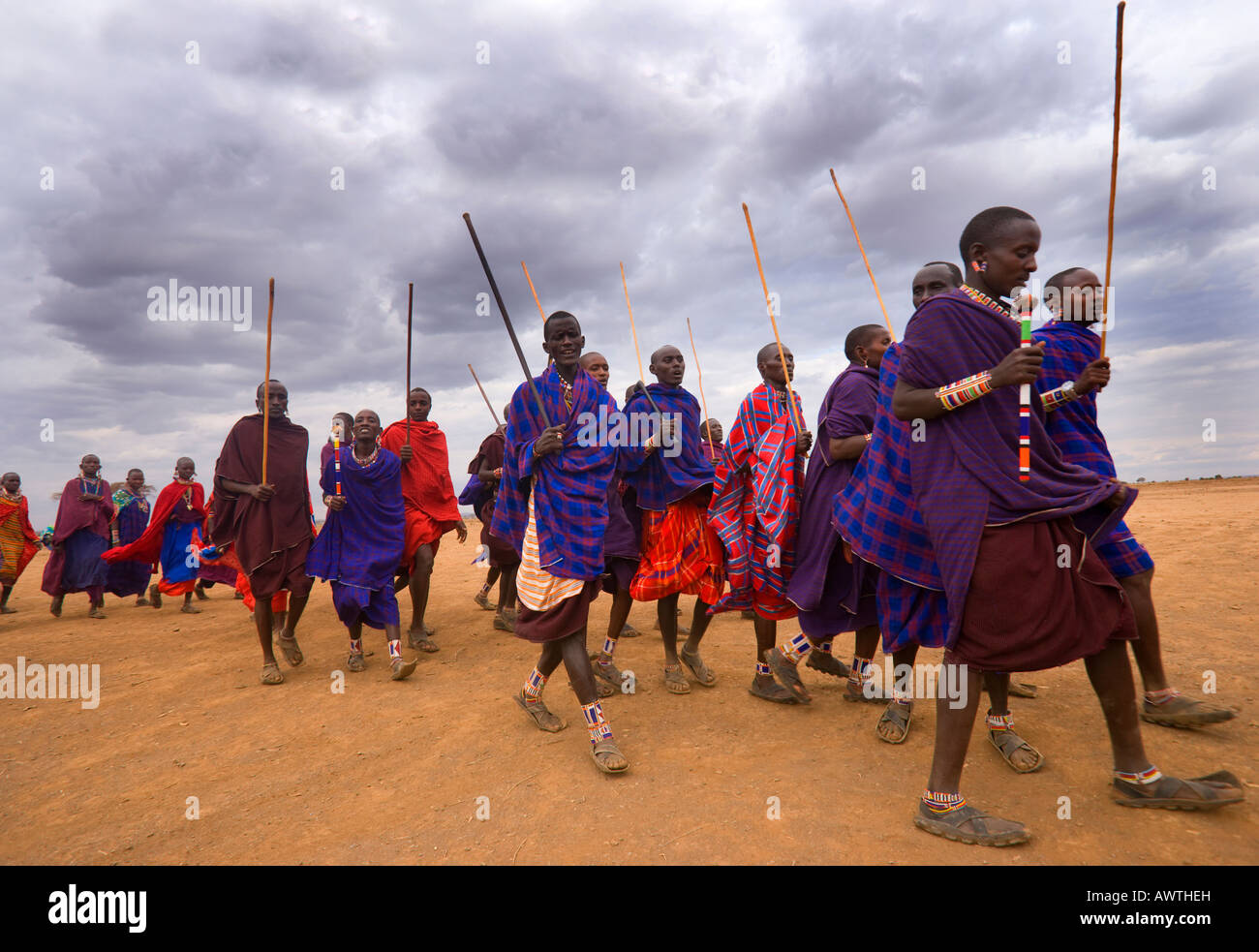 Maasai tribe Amboseli National Park Kenya model released Stock Photo ...