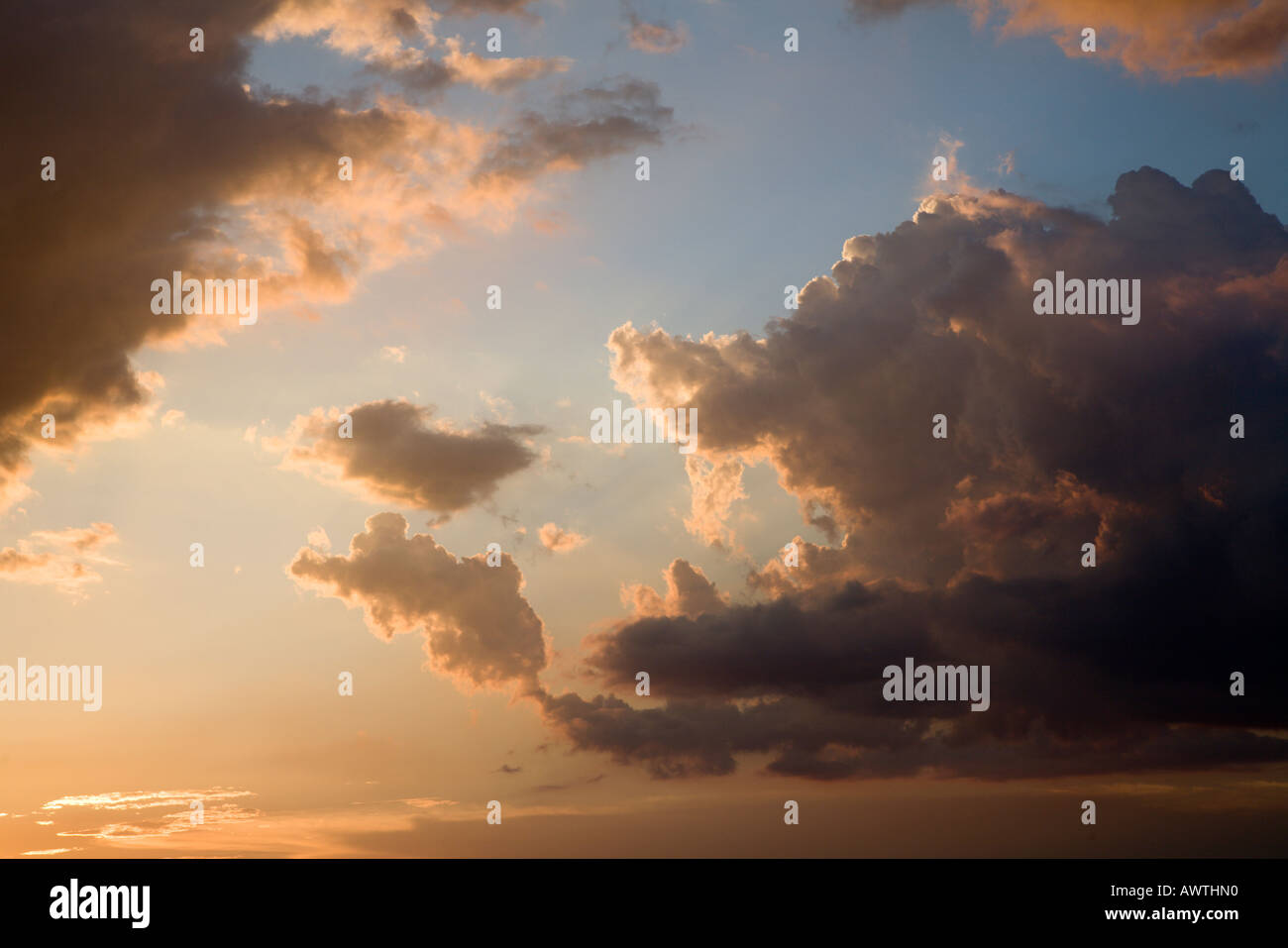 Dramatic sky with dark storm clouds Stock Photo - Alamy