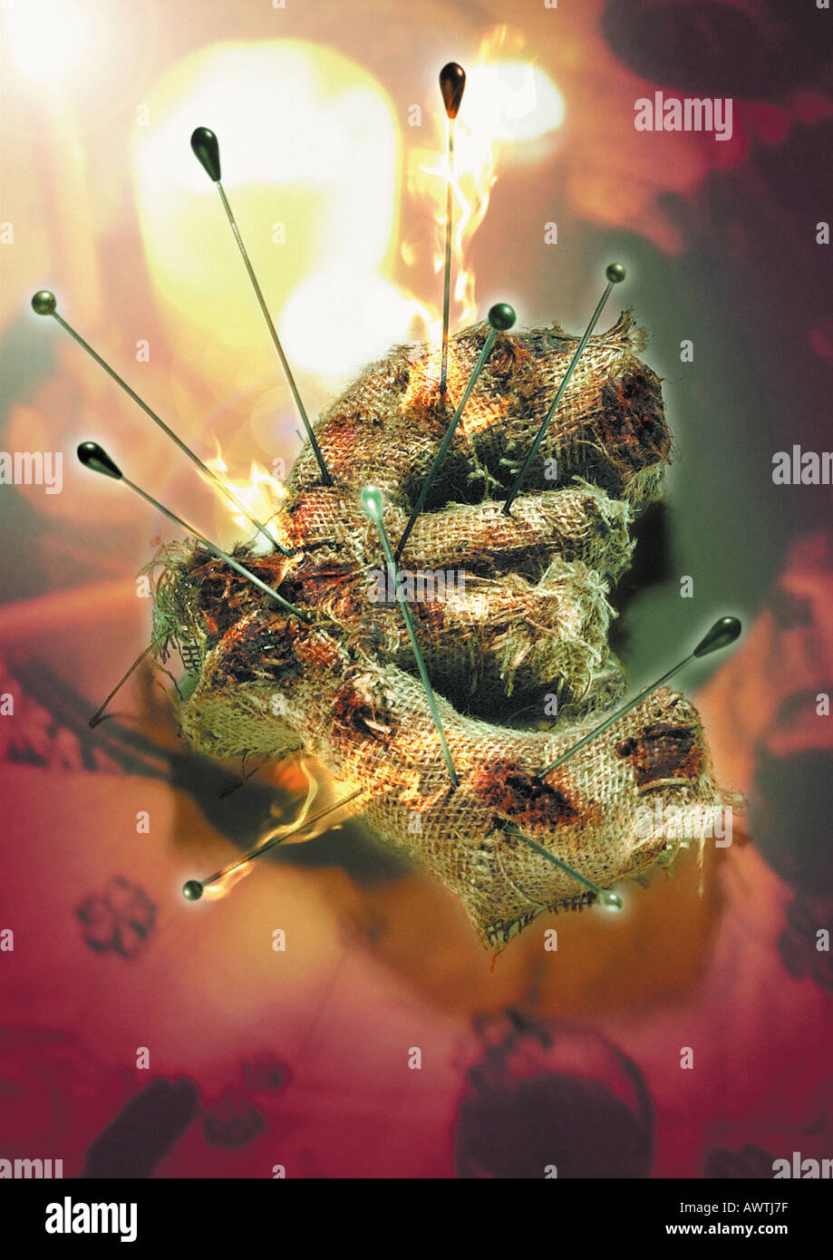 Euro sign pin cushion Stock Photo - Alamy