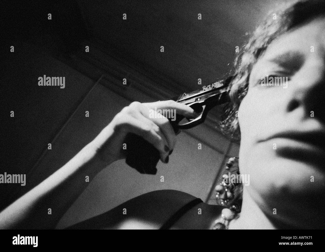 Close up view gun Black and White Stock Photos & Images - Alamy