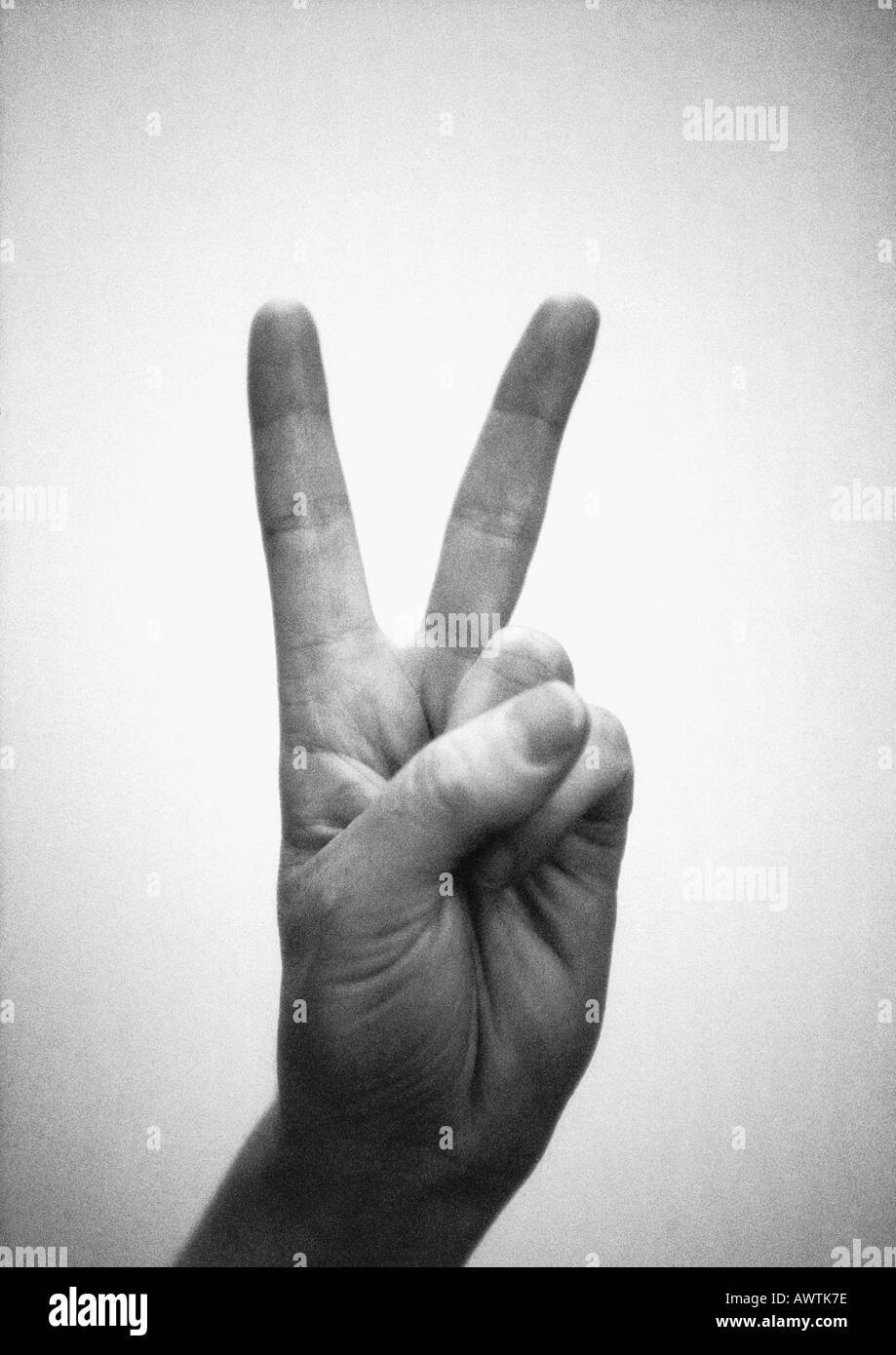 Black hand sign language Black and White Stock Photos & Images - Alamy
