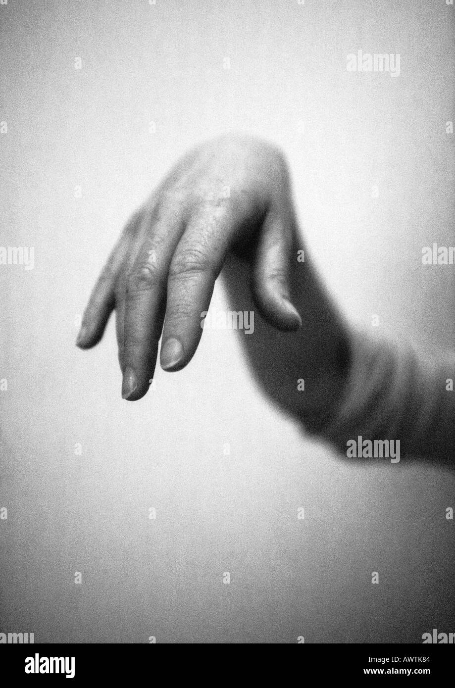Hand, close-up, b&w Stock Photo - Alamy