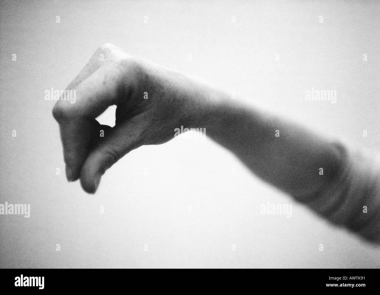 Hand, close-up, b&w Stock Photo - Alamy