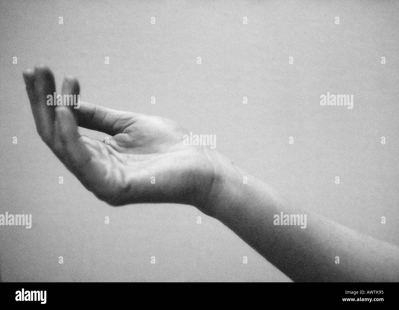Hand, close-up, b&w Stock Photo - Alamy