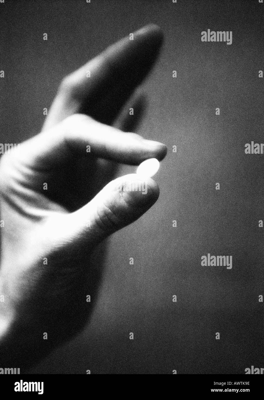 Hand holding up index finger Black and White Stock Photos & Images - Alamy