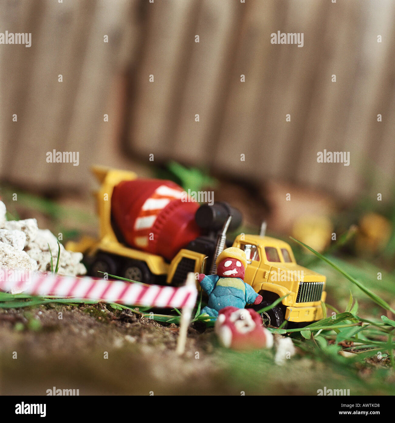 Child's toys sitting on grass Stock Photo - Alamy