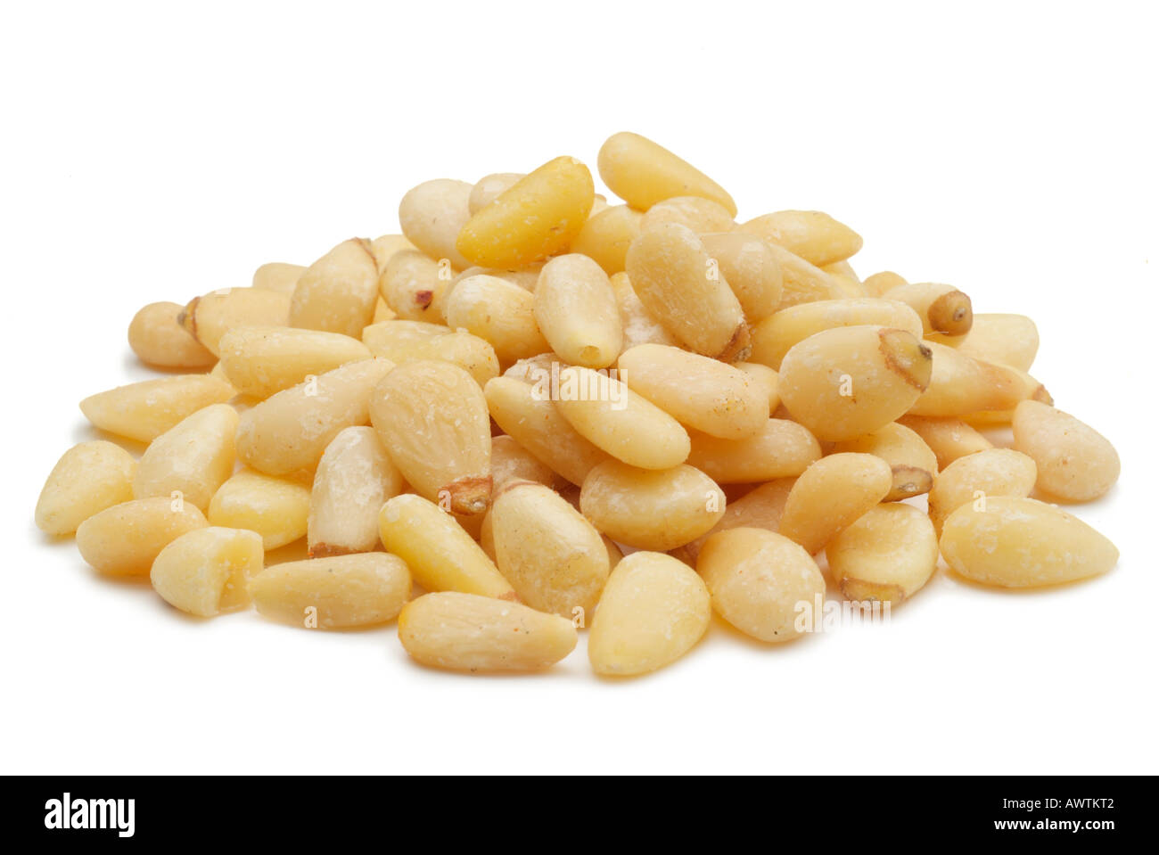 Pine pinus pinenut nut shelled kernel oil fat fatty high seed Stock ...