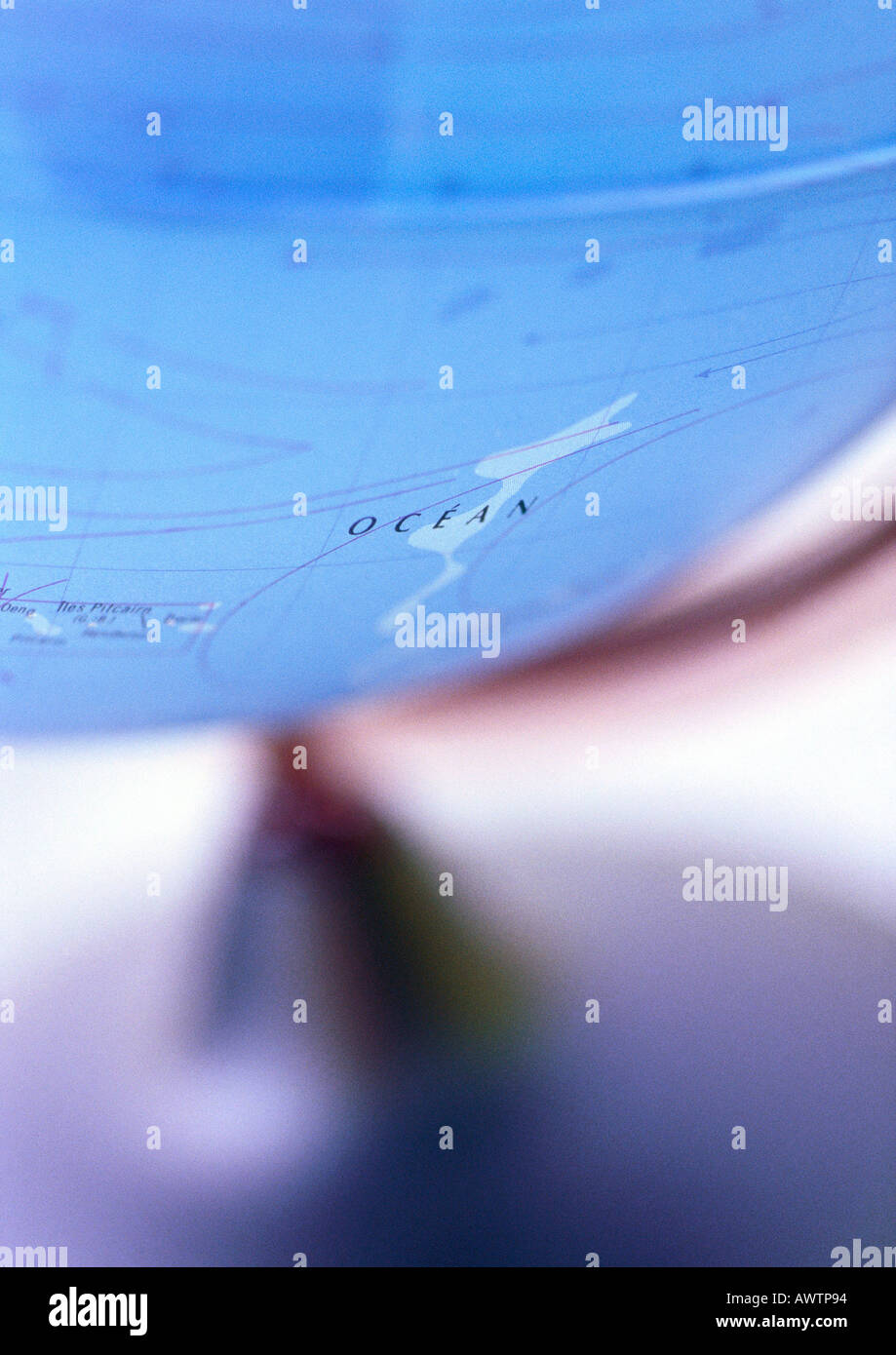 Globe, extreme close-up Stock Photo - Alamy