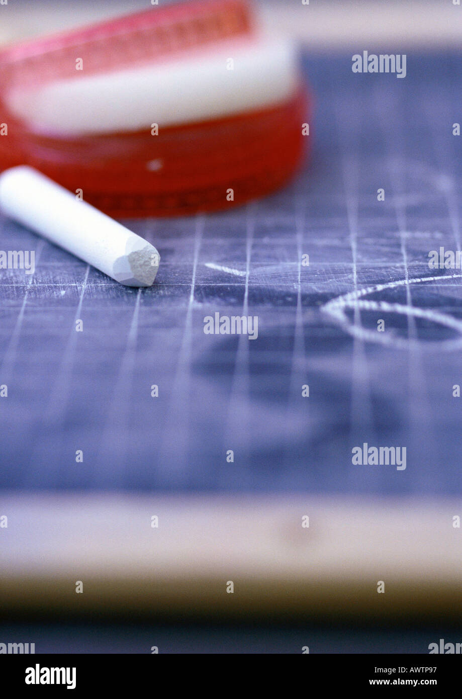 Blackboard with chalk, close-up Stock Photo - Alamy