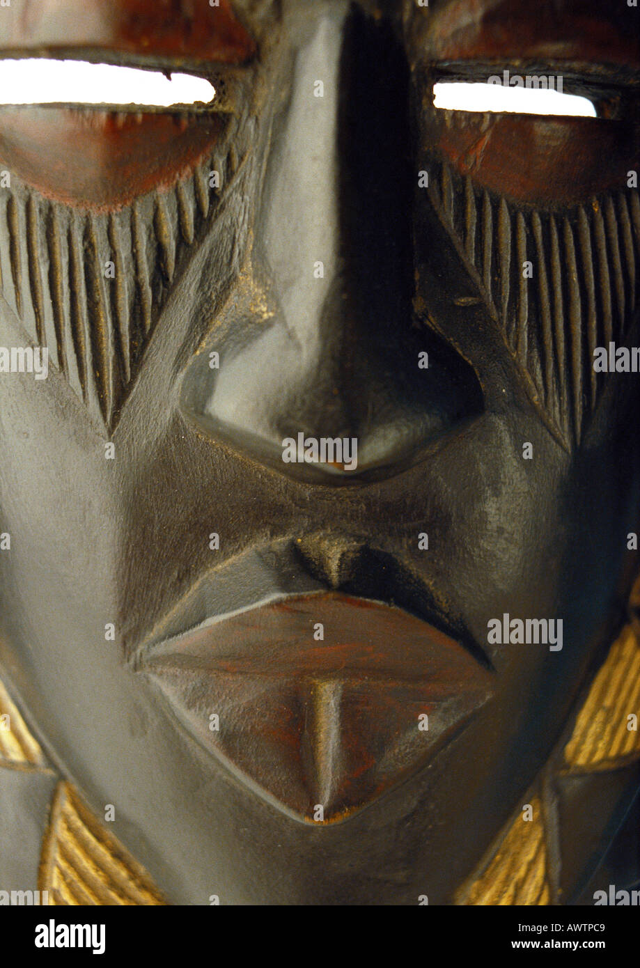 African tribal mask, close-up Stock Photo - Alamy