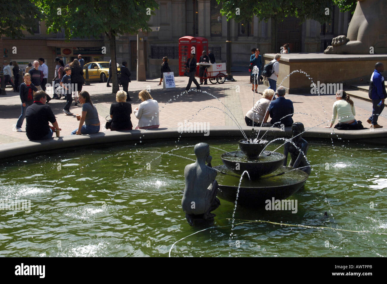Fountains, Victoria Square Birmingham England Stock Photo - Alamy