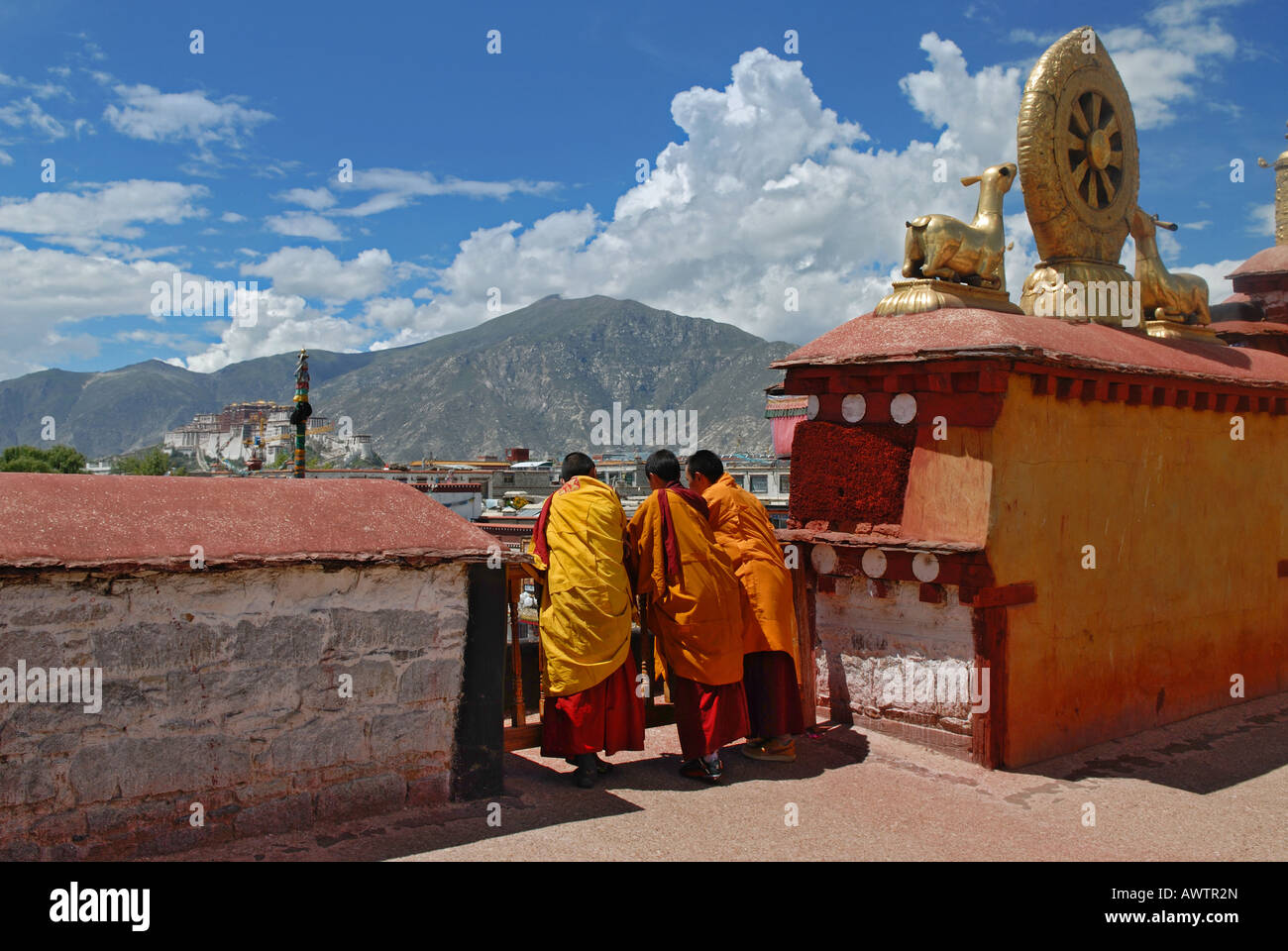 Monks at the Jokhang Temple in Lhasa, Tibet Stock Photo - Alamy