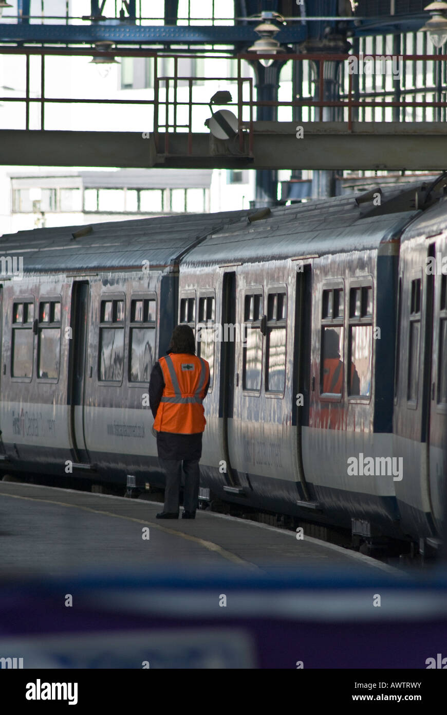 Female train guard hi-res stock photography and images - Alamy