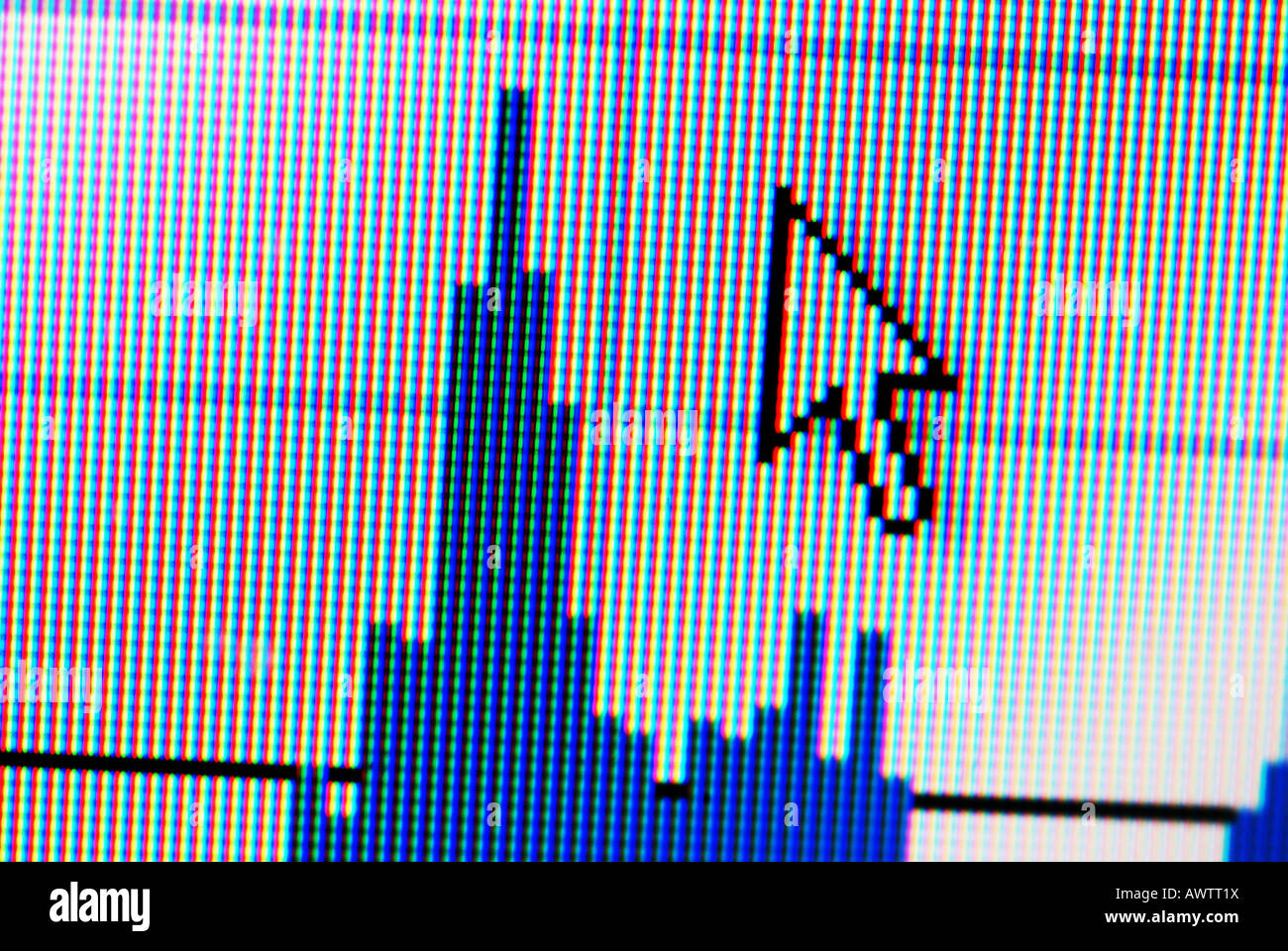 graph screen peak Stock Photo - Alamy