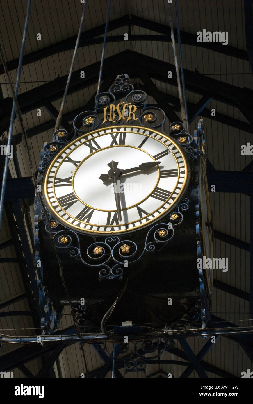 Ornate Antique Station Platform Clock Stock Photo - Alamy