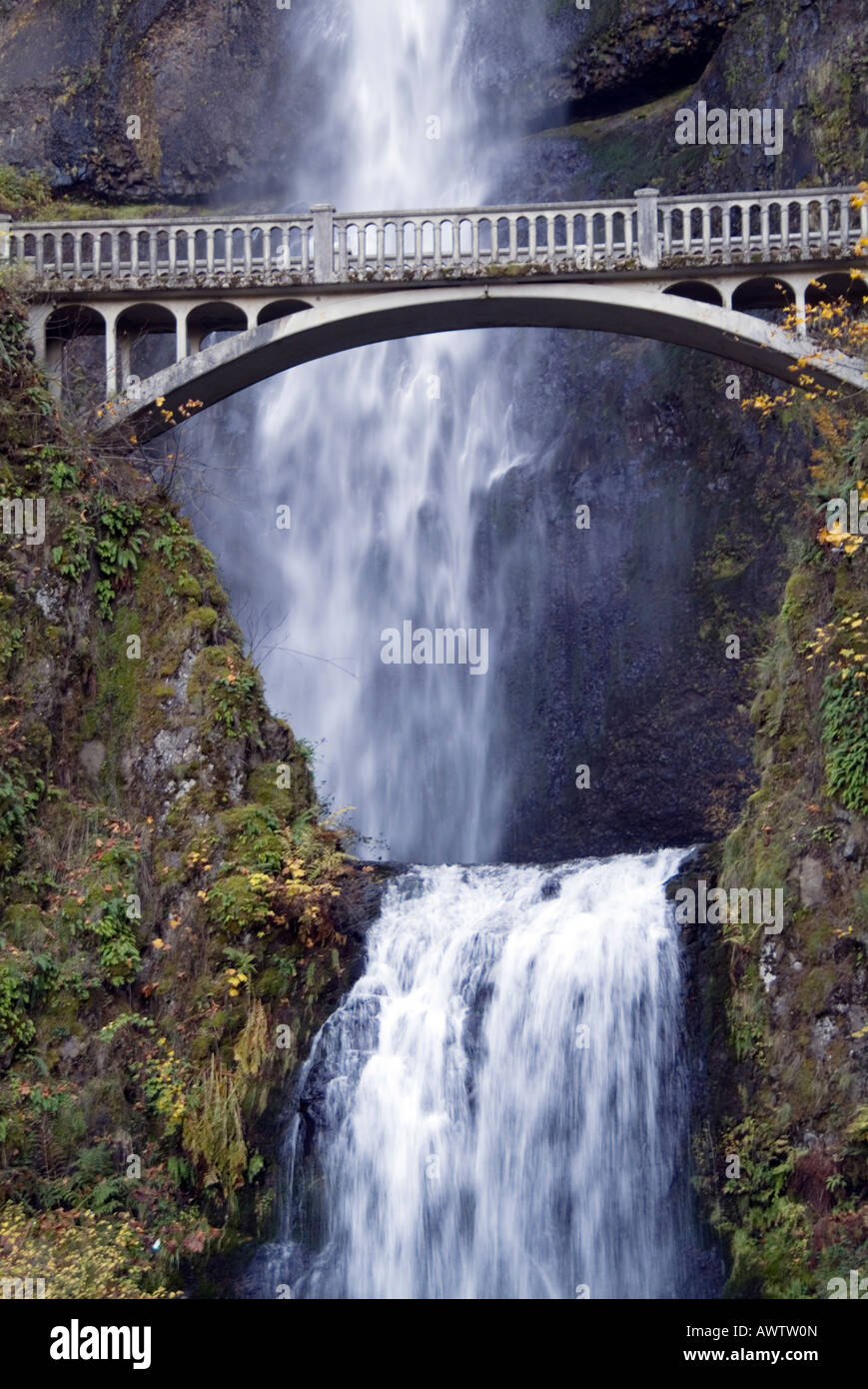 water fall waterfall bridge over dramatic gravity power water water ...