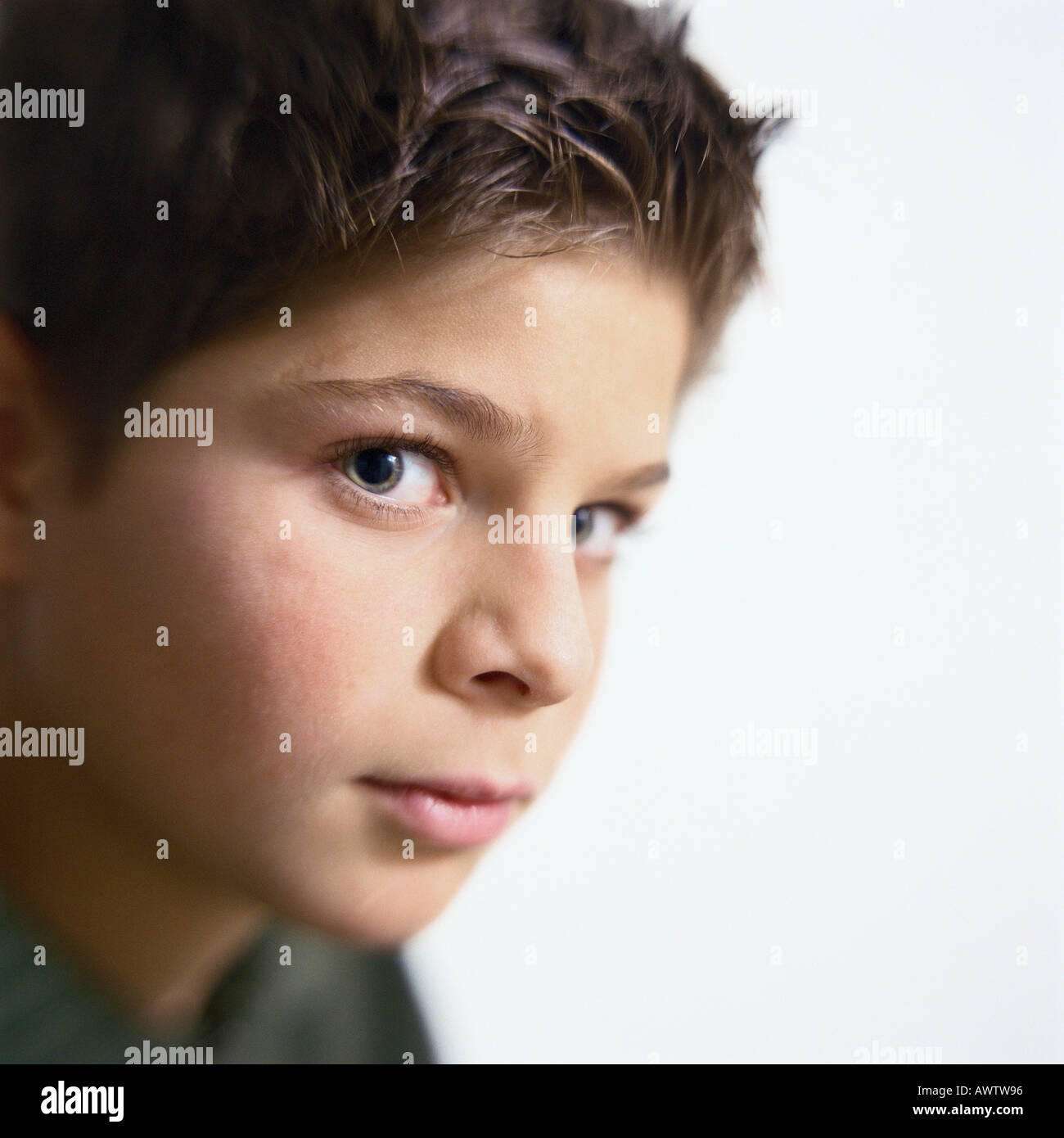 Boy looking at camera, close-up Stock Photo - Alamy