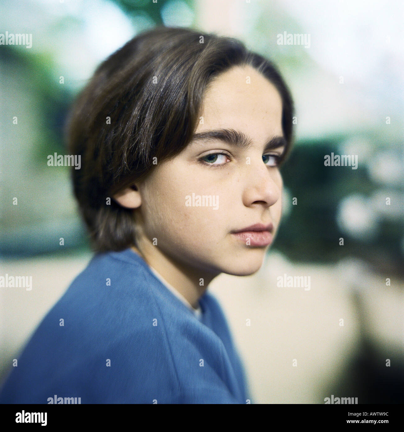 Boy looking at camera, portrait Stock Photo - Alamy