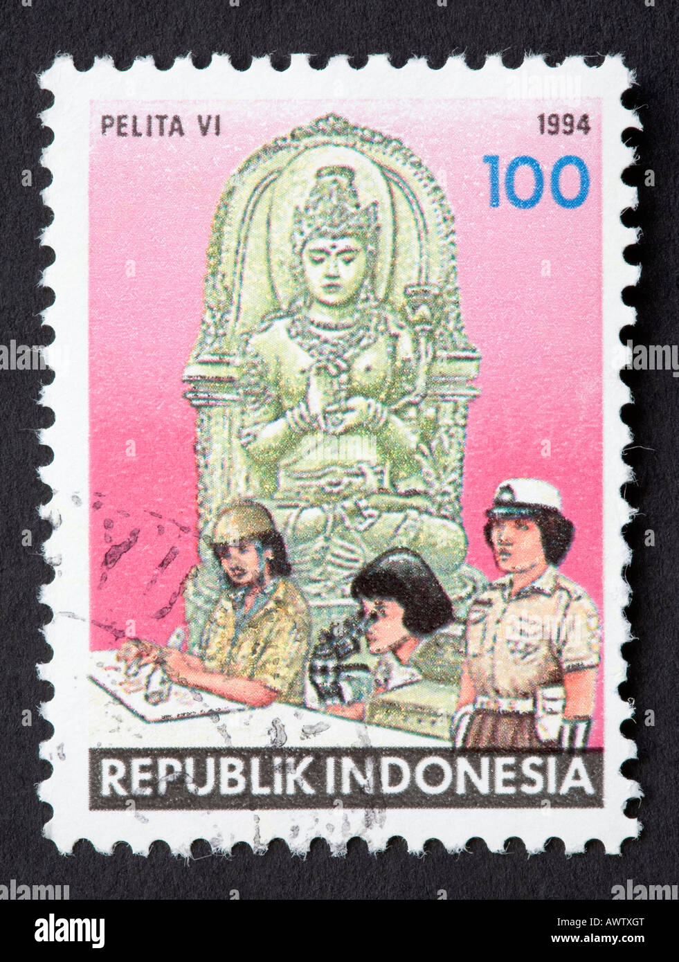 Indonesian postage stamp Stock Photo - Alamy