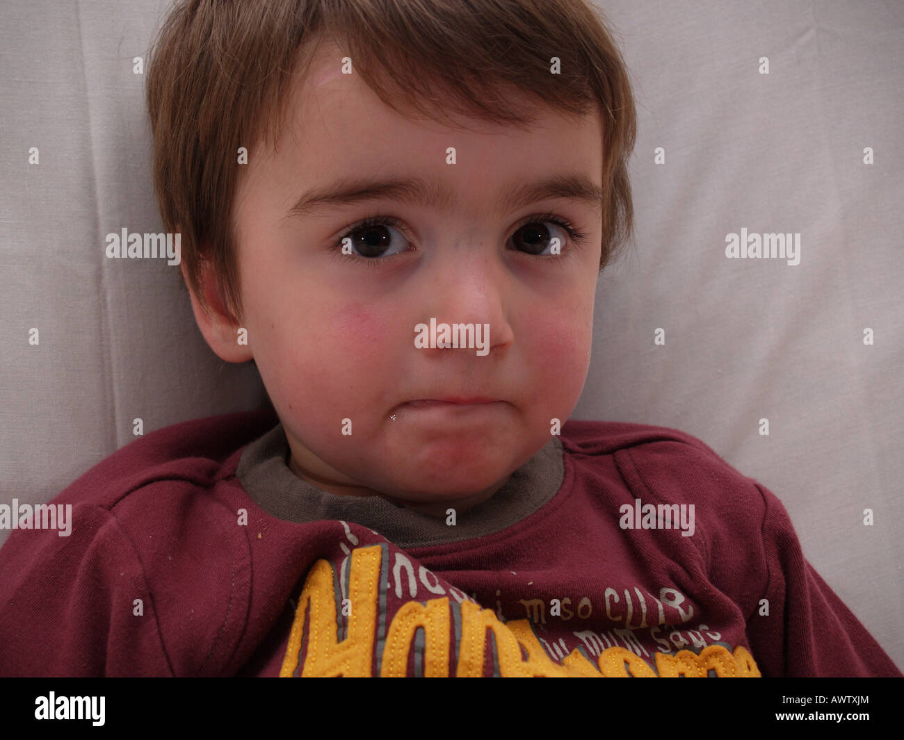 quiet look looking toddler posing portrait calm Stock Photo - Alamy