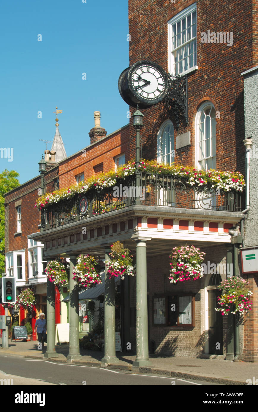 Historical Maldon Moot Hall building in the town centre with summer ...