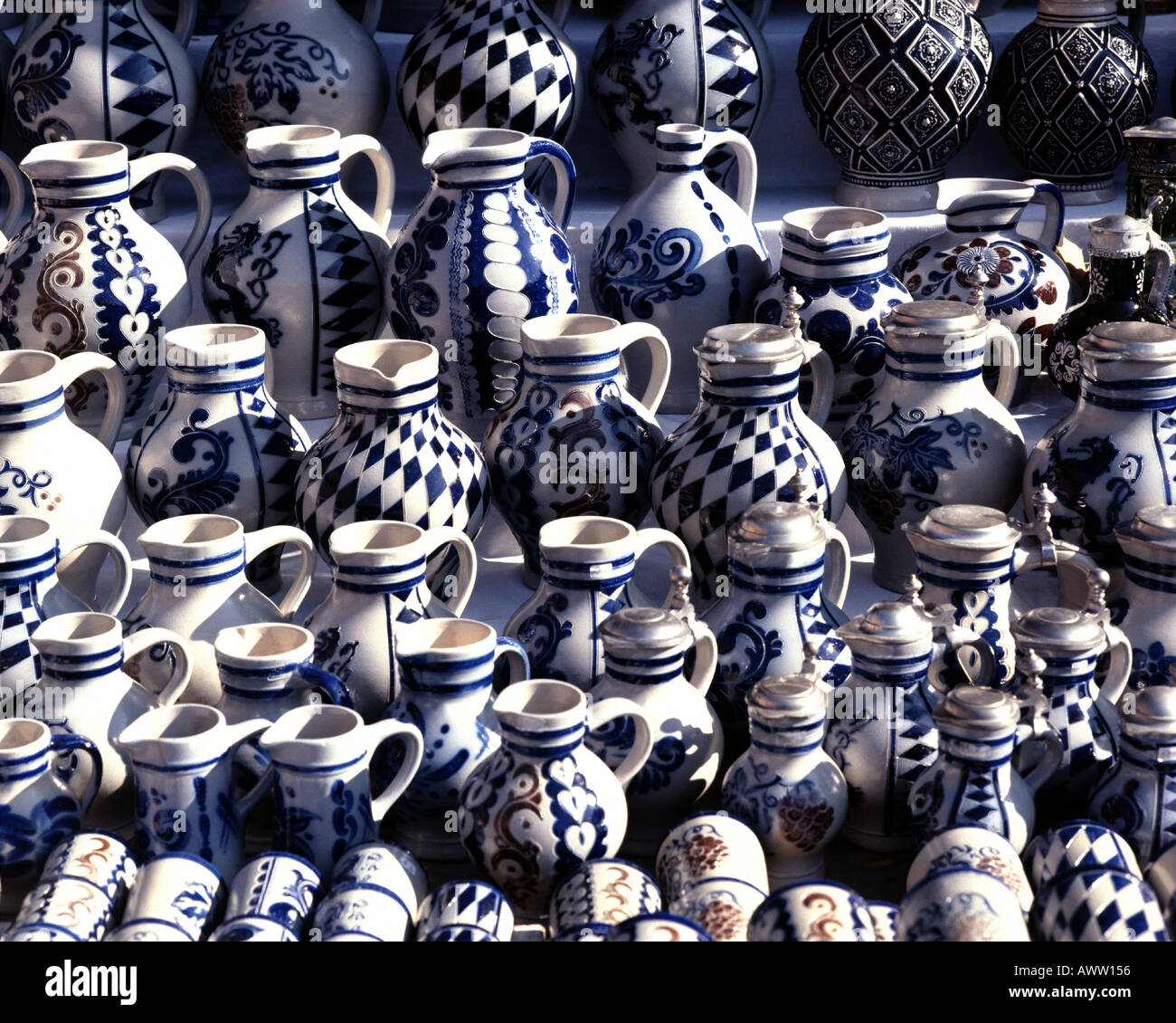 DE - BAVARIA: Typical Bavarian stonewear pottery Stock Photo - Alamy