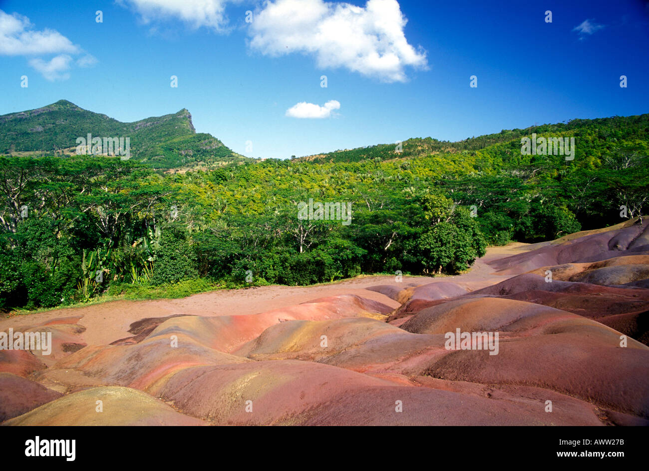 Seven Coloured Earths Mauritius Stock Photo - Alamy