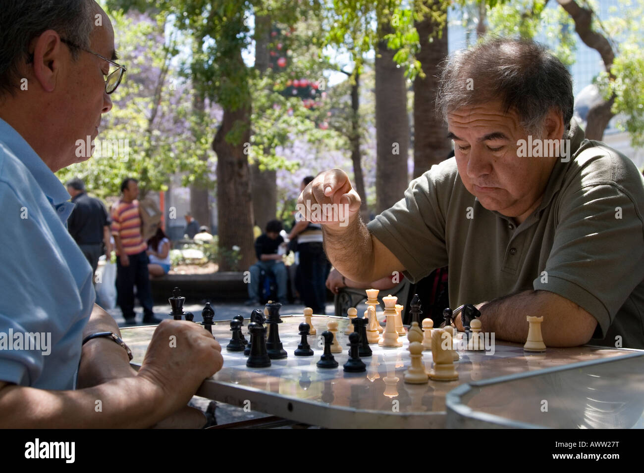 Two Men Playing Chess Stock Photo - Alamy