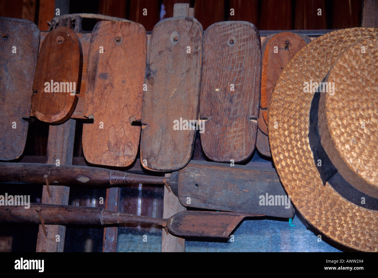 The Japanese clogs shop in Kisoji of Nagano Japan Asia Stock Photo - Alamy