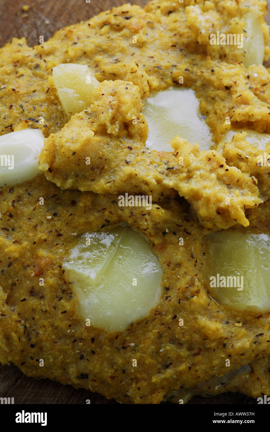 Taragna polenta - with cheese - typical recipe of Lombardy - Italian ...