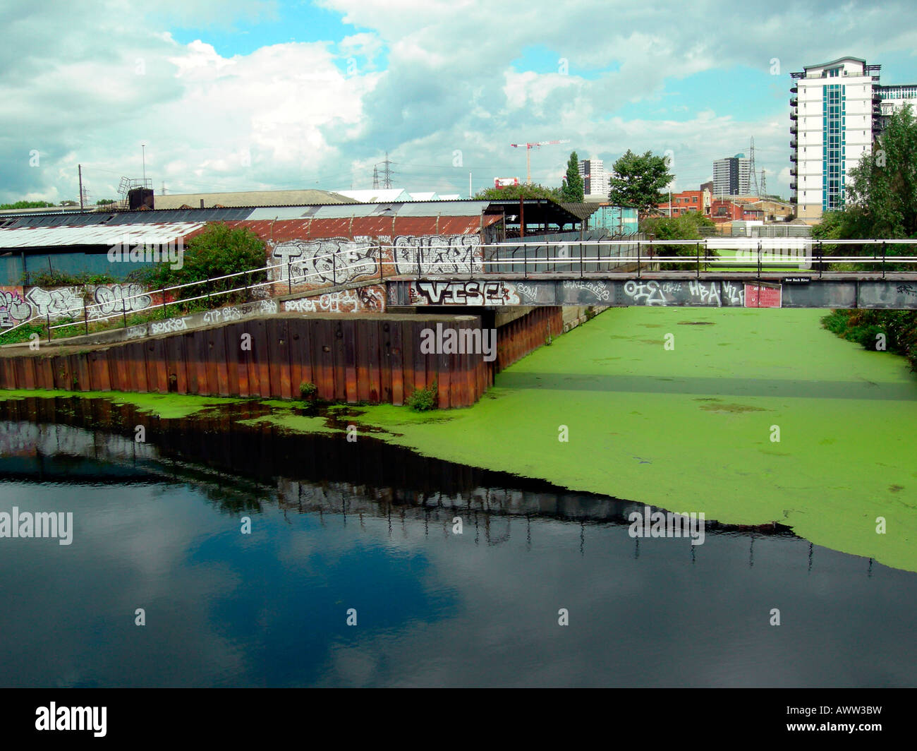 green sludge east London UK Stock Photo - Alamy