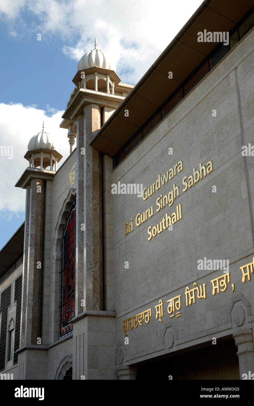 Gurdwara Sri Guru Singh Sabha Temple in Southall Middlesex Stock Photo ...