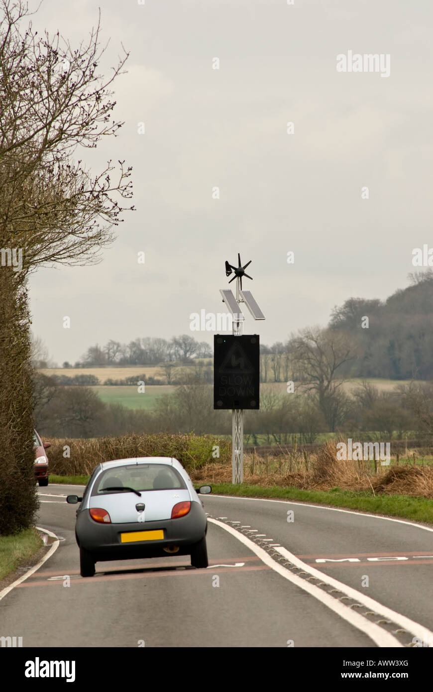 Side wind road sign warning hi-res stock photography and images - Alamy