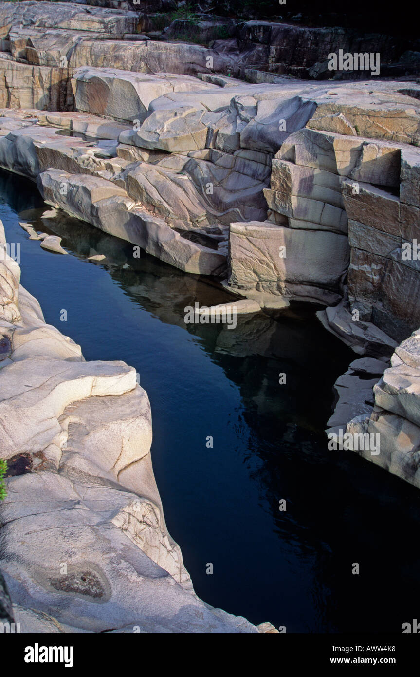 The large granite rocks called Nezamenotoko in Kiso River in Kisoji of ...