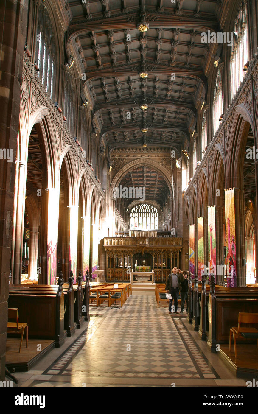 Manchester Millennium Quarter Cathedral interior Stock Photo - Alamy