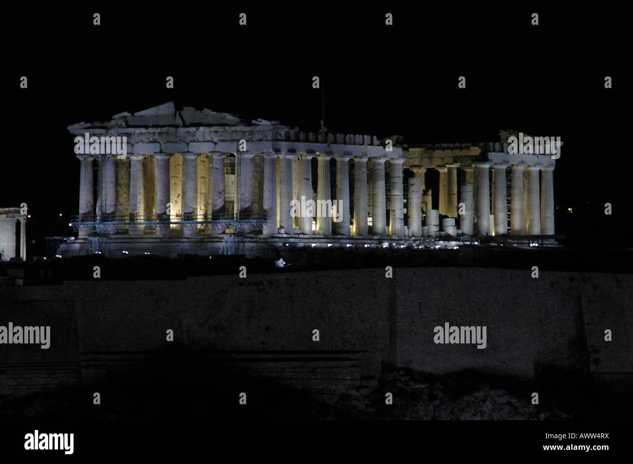 Parthenon at night /Acropolic Stock Photo - Alamy