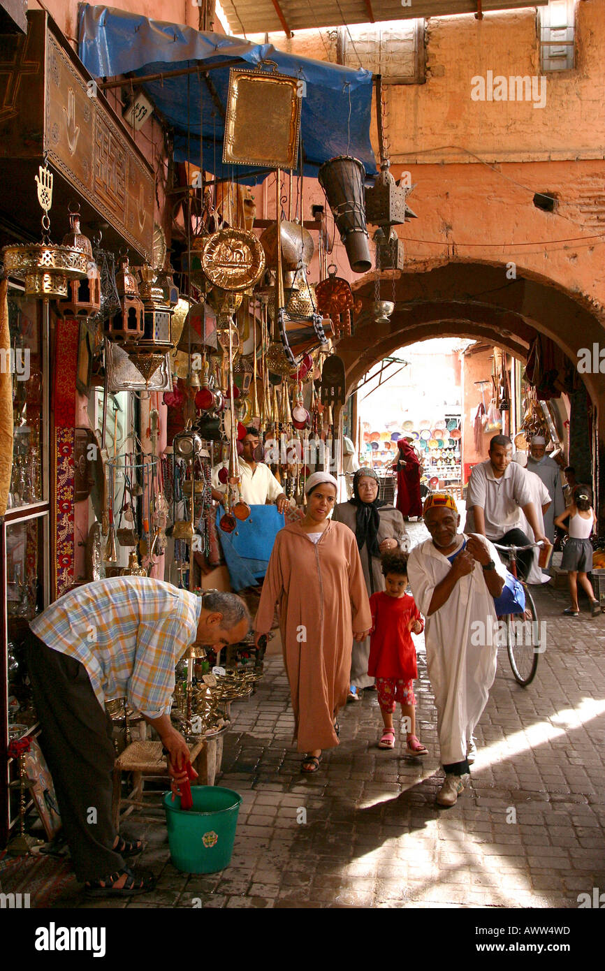 Morocco Marrakesh Medina souq Stock Photo - Alamy