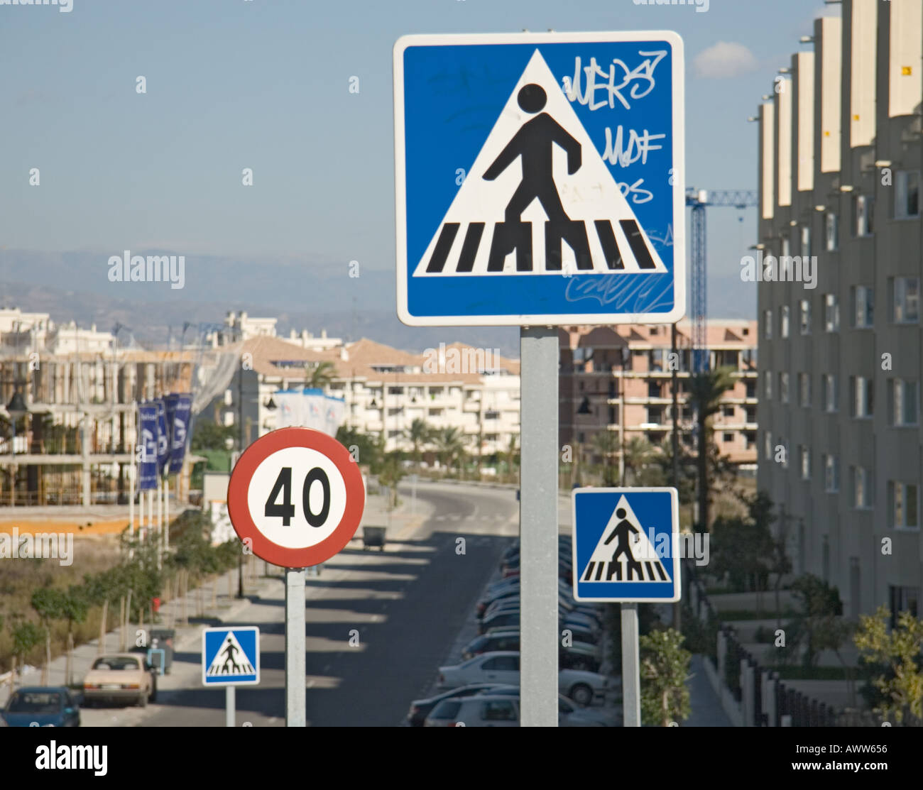 Street signs malaga hi-res stock photography and images - Alamy