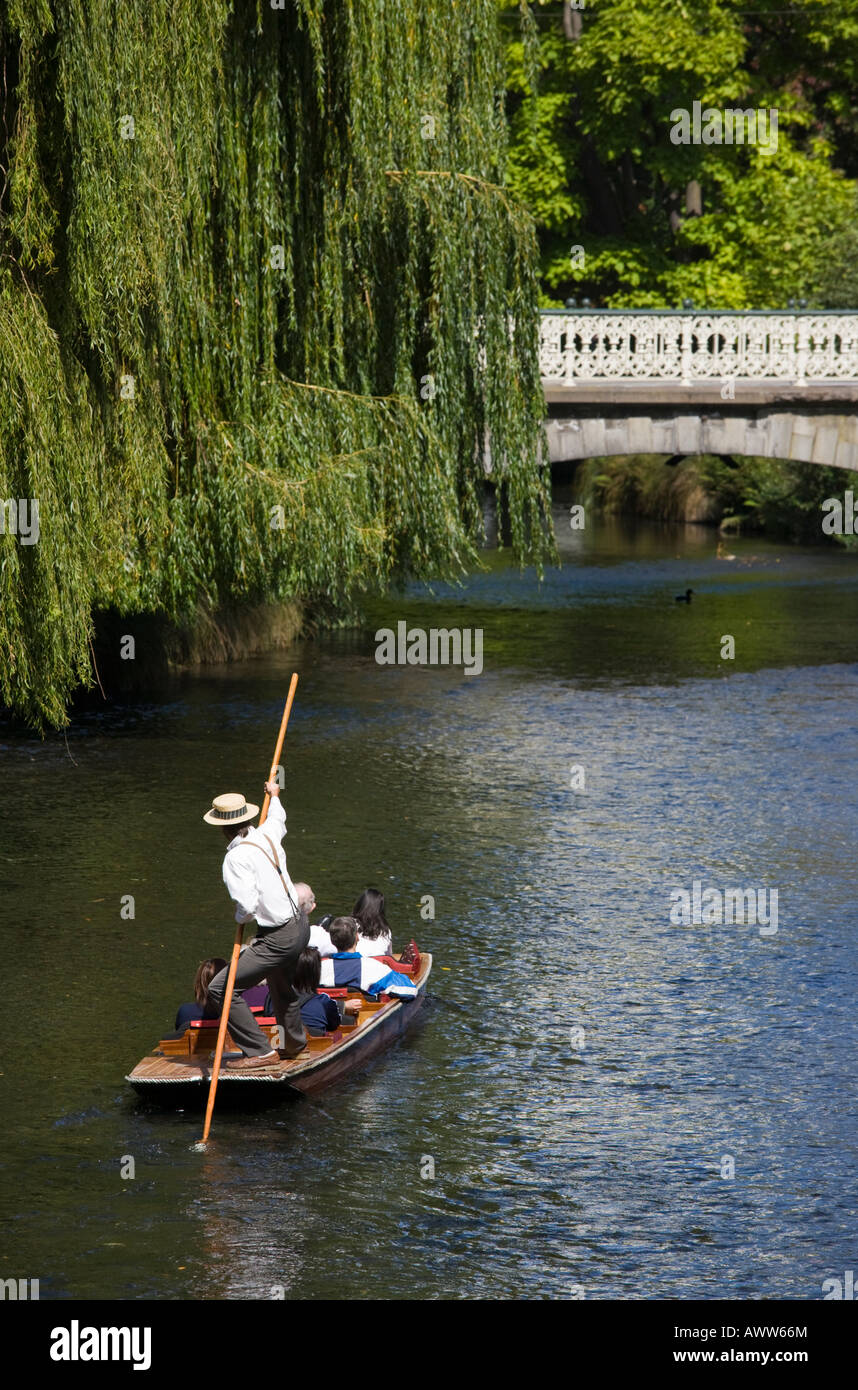 Punting on the Avon River, Christchurch, New Zealand Stock Photo - Alamy