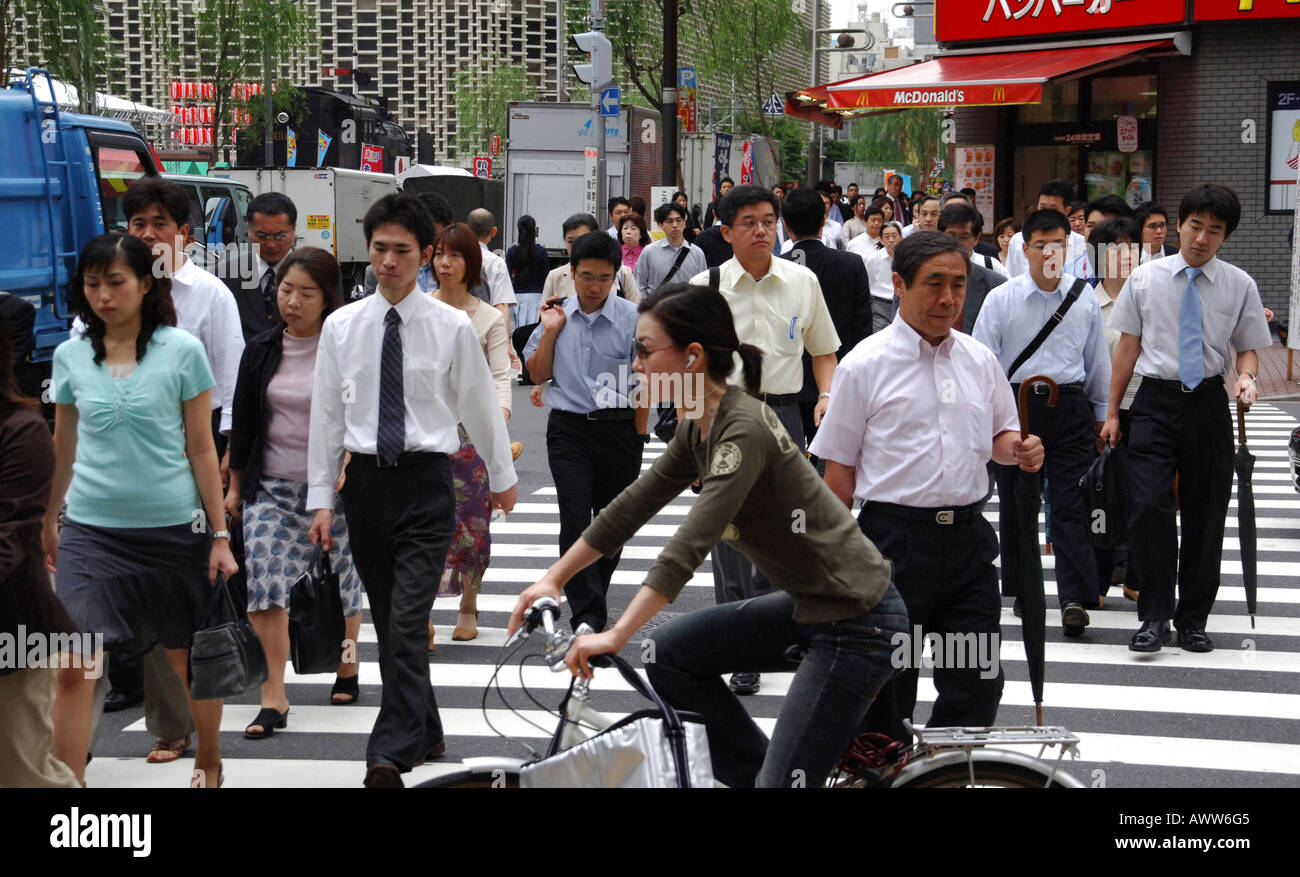 Office workers going to work, Shimbashi, Tokyo Japan Stock Photo - Alamy