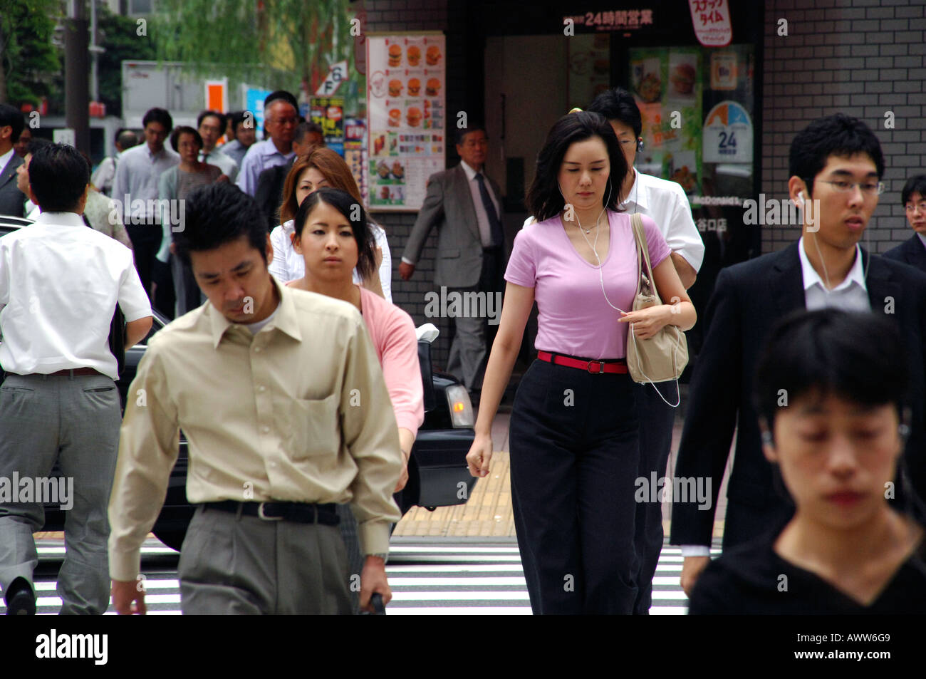 Office workers going to work, Shimbashi, Tokyo Japan Stock Photo - Alamy
