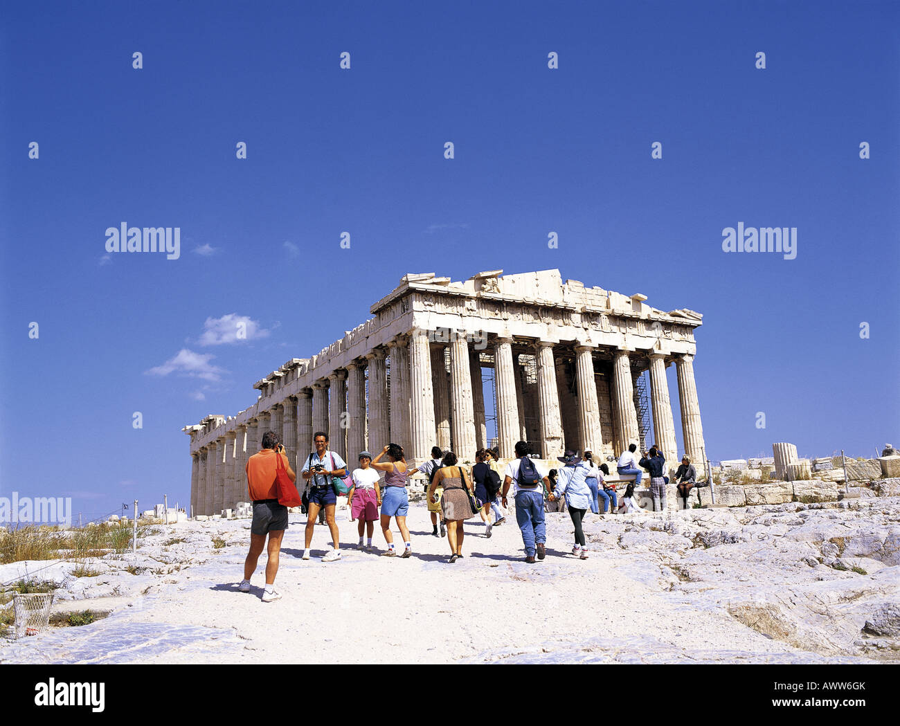 Tourists at the Parthenon, Athens, Greece Stock Photo - Alamy