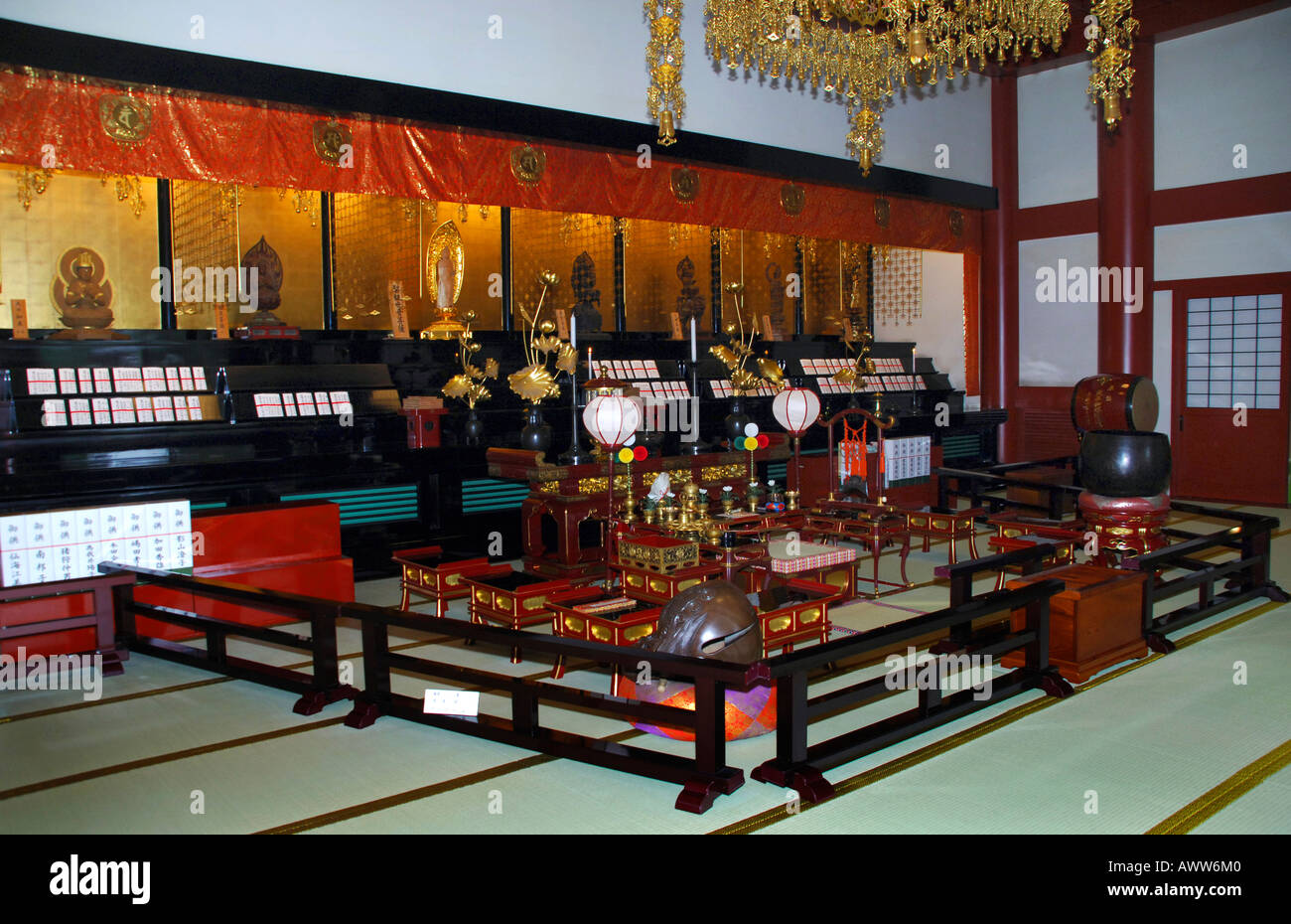 Interior of Sensoji Temple, Asakusa Tokyo Japan Stock Photo - Alamy