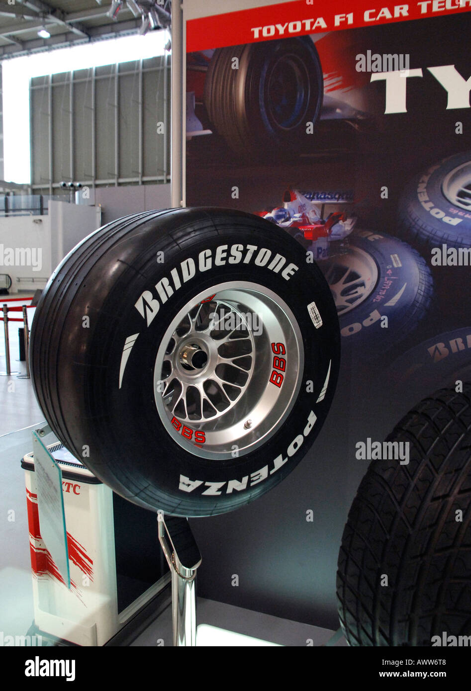 Bridgestone tyre on BBS alloy wheel Stock Photo - Alamy