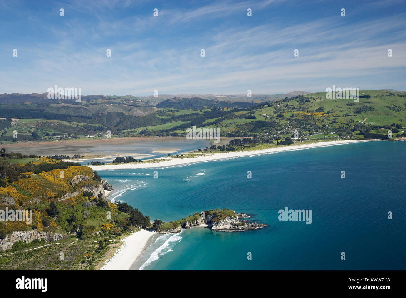 Mapoutahi Historic Maori Pa Site Purakanui Bay north of Dunedin South ...