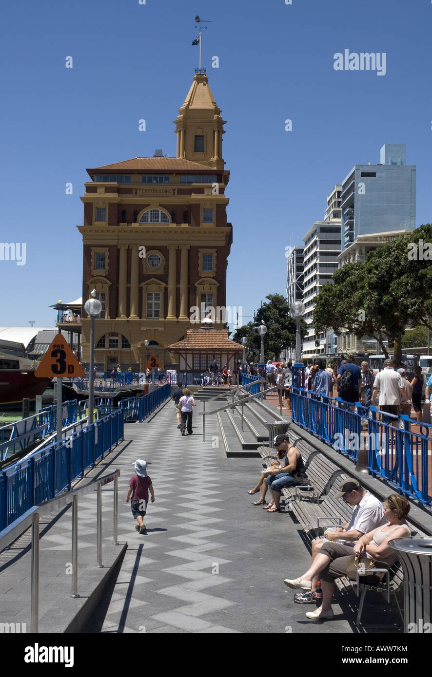 The old Ferry Building close to Queen's Wharf, Auckland, New Zealand ...