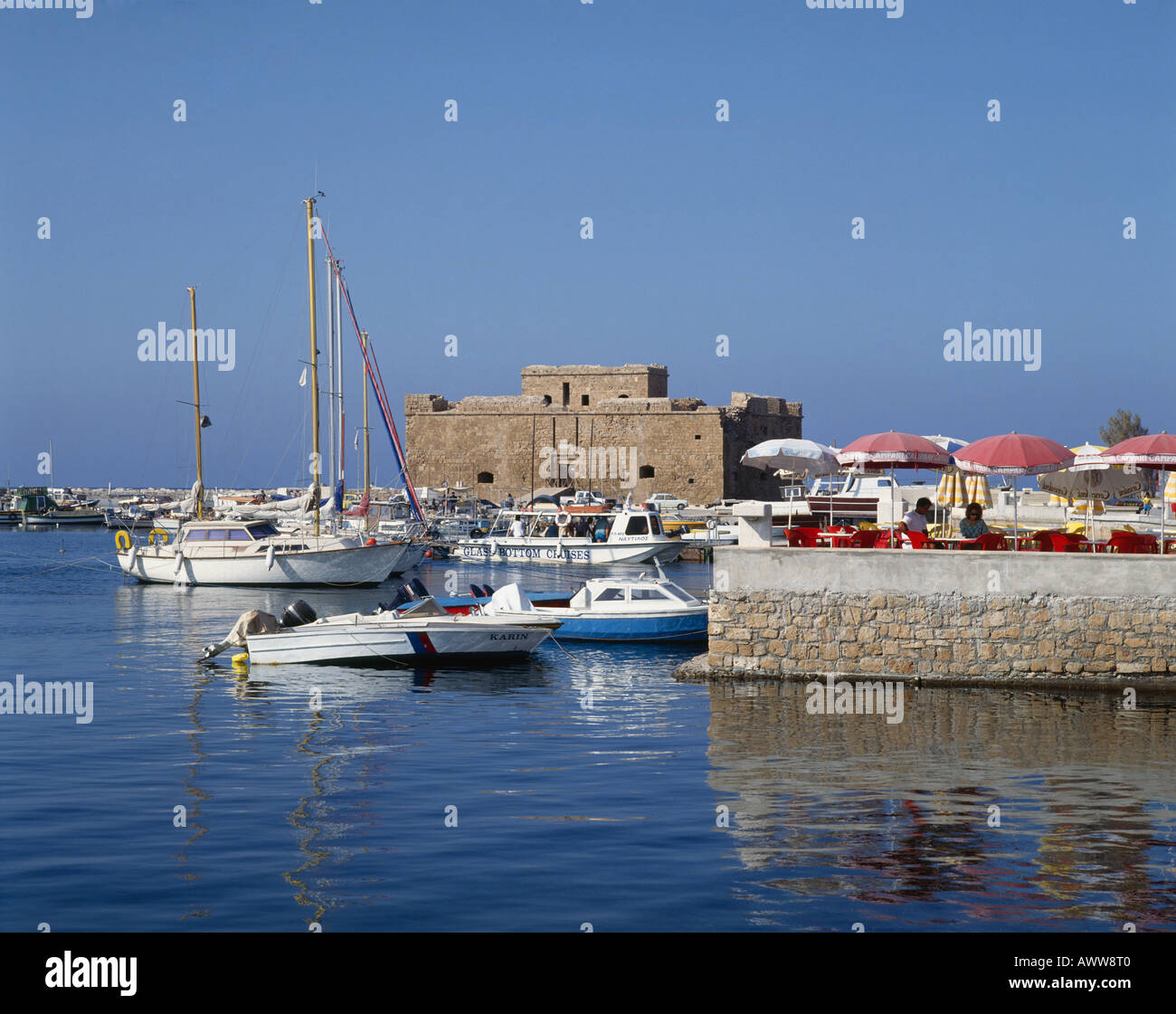 Paphos harbour cafe hi-res stock photography and images - Alamy