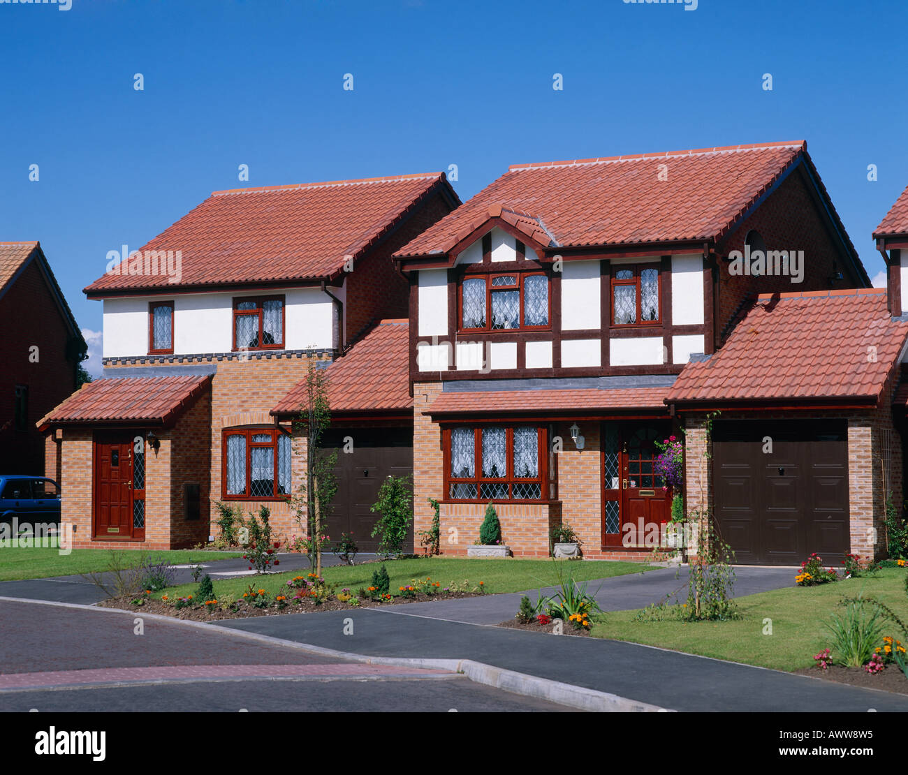 Detached houses England Stock Photo - Alamy